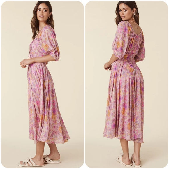 Spell | Dresses | Nwt Spell Floral Midi Dress | Poshmark
